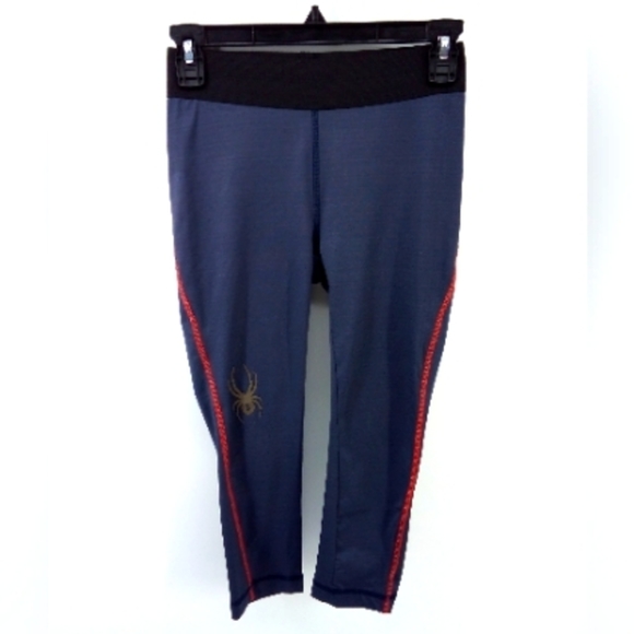 Spyder | Pants & Jumpsuits | Spyder Leggings Elastic Waist Blue Crop ...